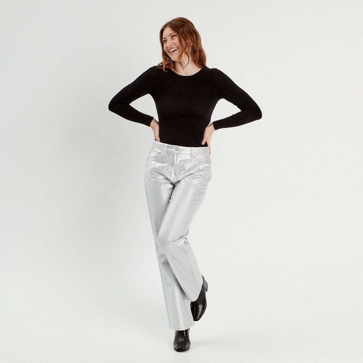 Body manches longues noir femme | Cache Cache