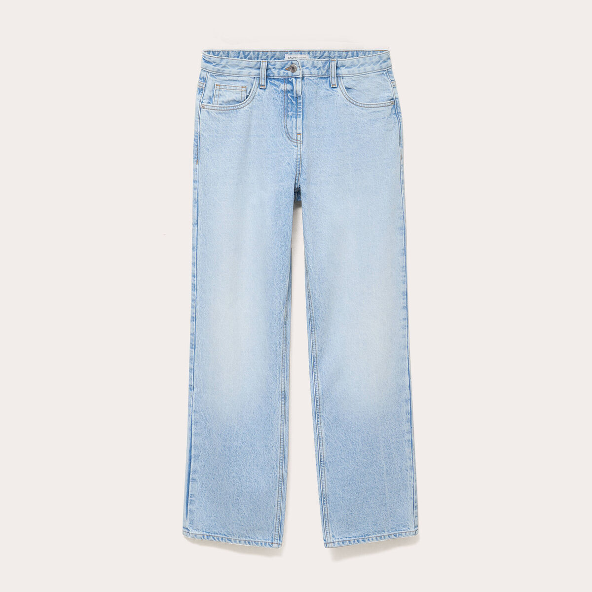Jeans droit 5 poches denim triple stone femme | Cache Cache
