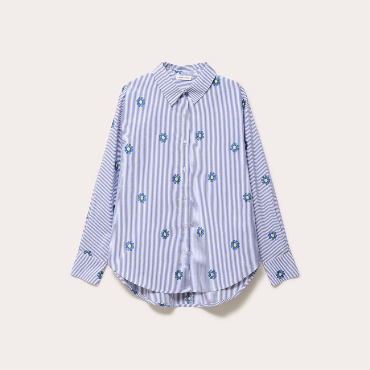Chemise col classique manches longues blanc femme | Cache Cache