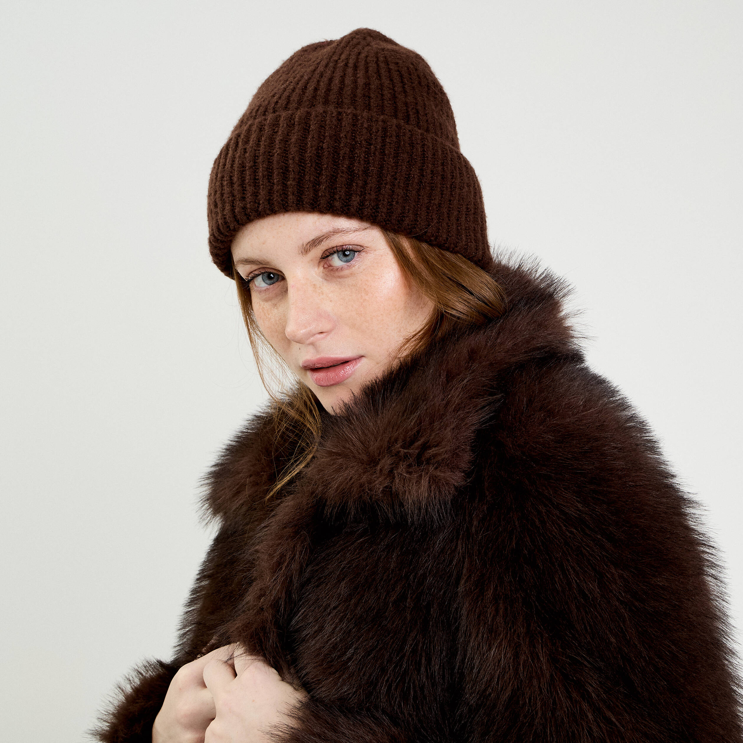 Bonnet marron foncé femme | Cache Cache