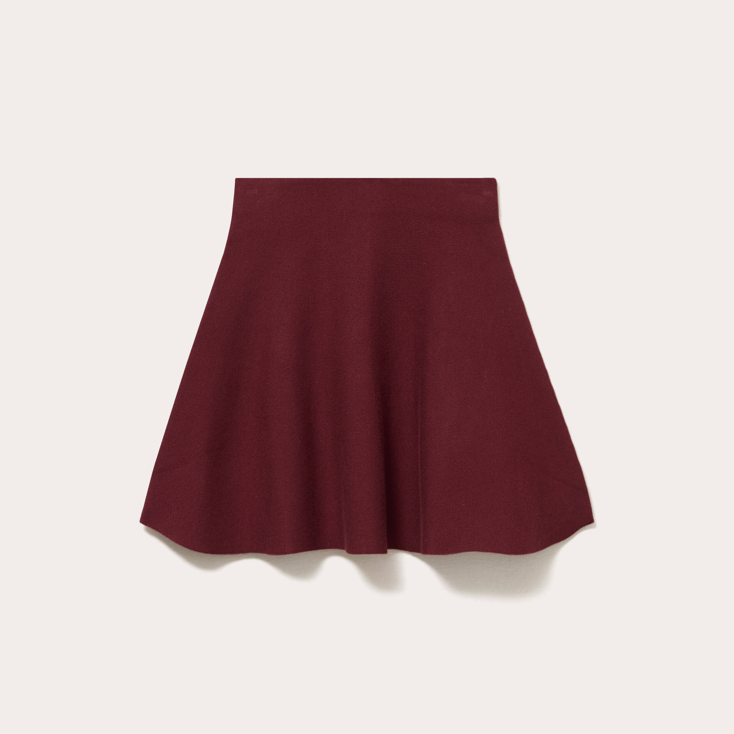 Jupe évasée en maille bordeaux femme | Cache Cache