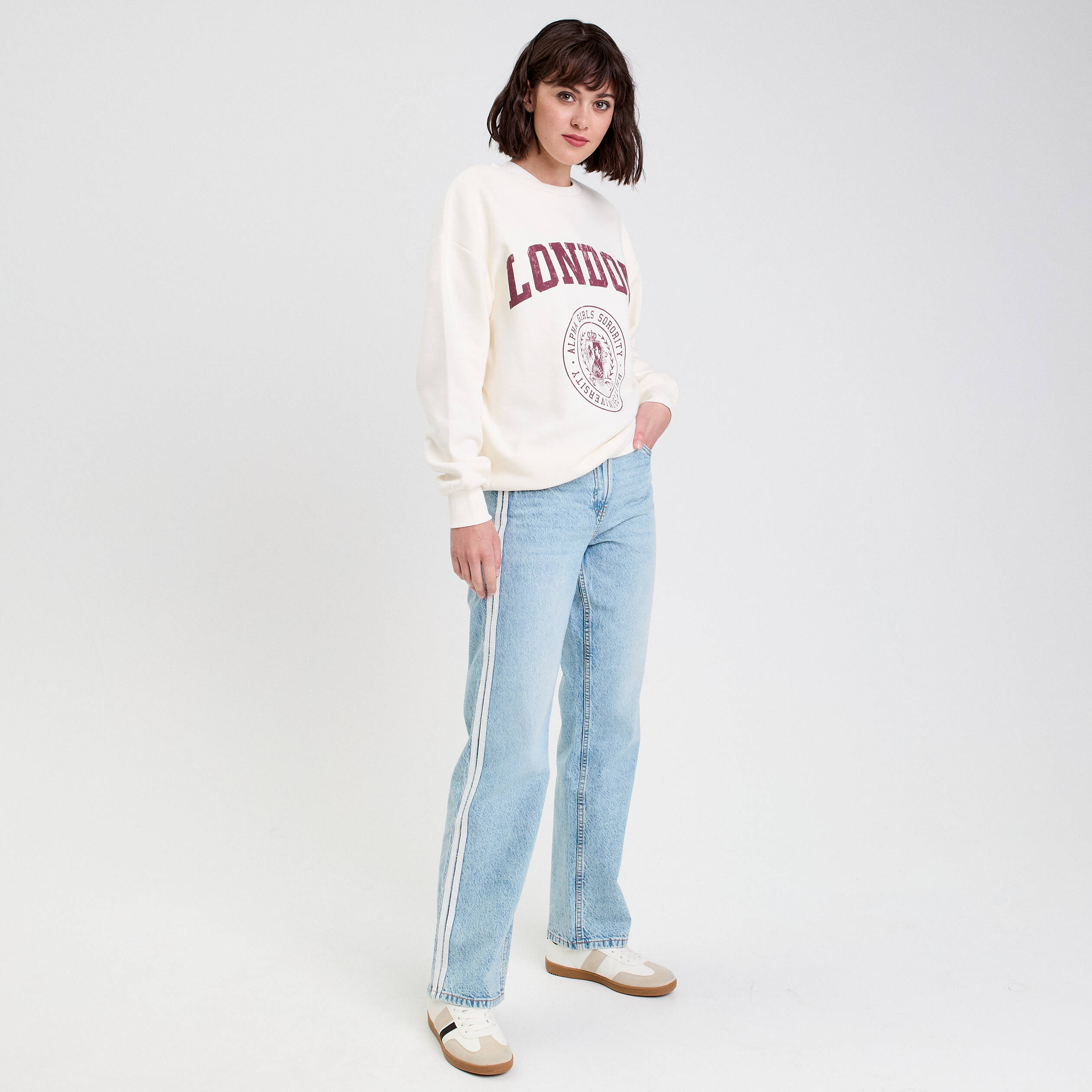 Jean droit taille standard denim triple stone femme | Cache Cache