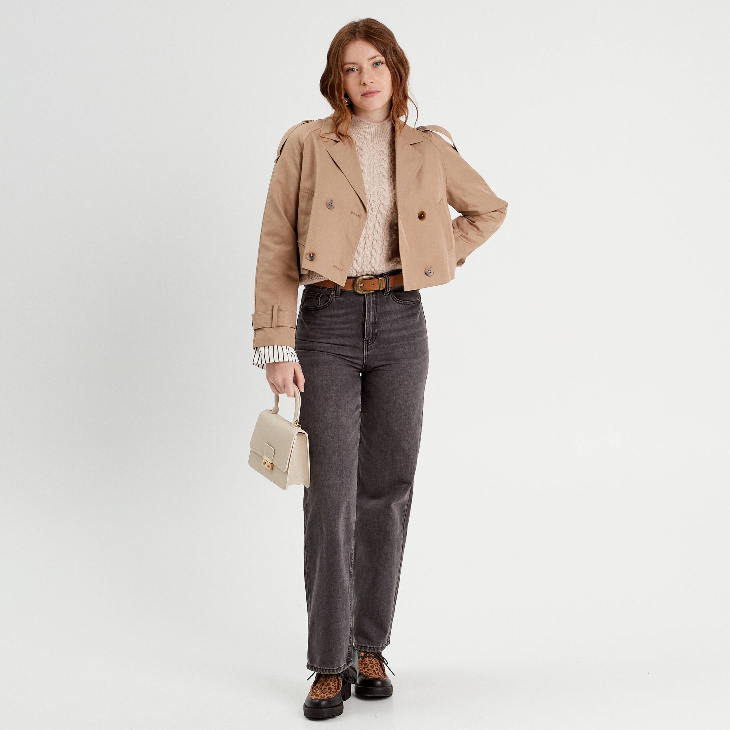 Pull avec torsades beige femme | Cache Cache